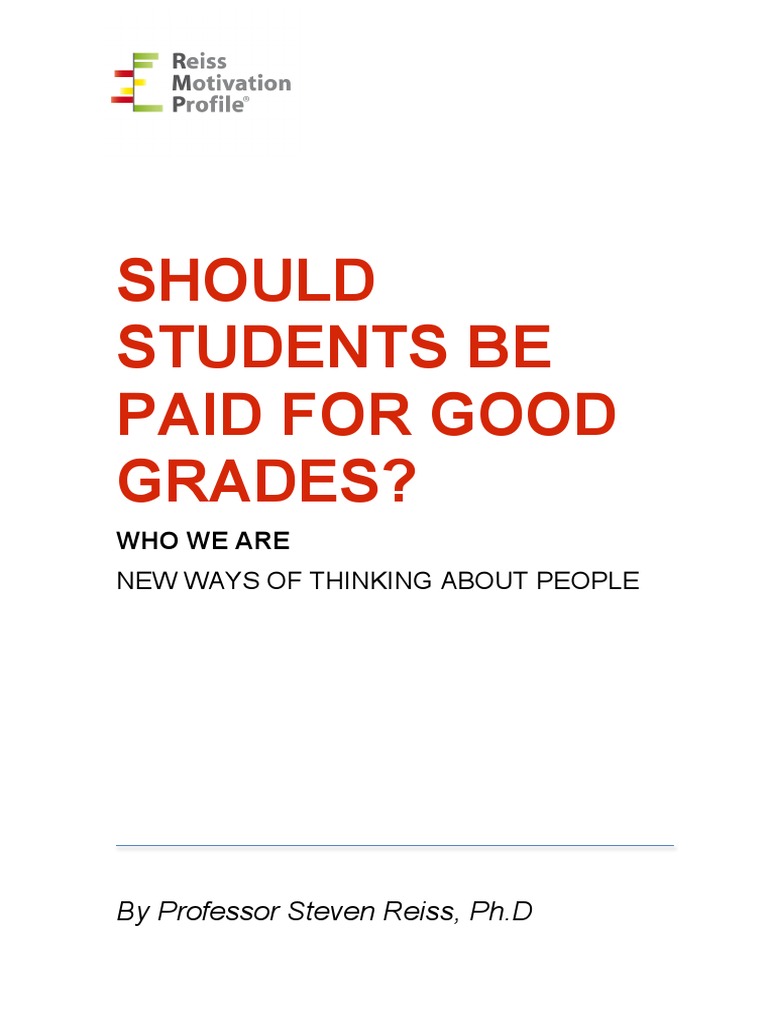 Should Students Be Paid For Good Grades? | PDF | Motivation | Motivational