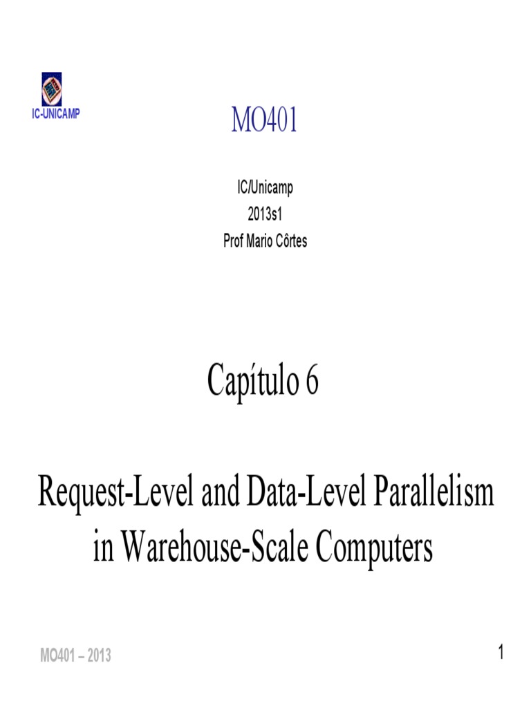 Capítulo 6 Request-Level and Data-Level Parallelism in Warehouse-Scale Computers | PDF | Data ...