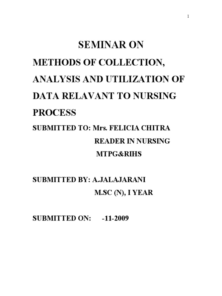 Assessment Data Collection and Analysis: An Overview of Methods and ...