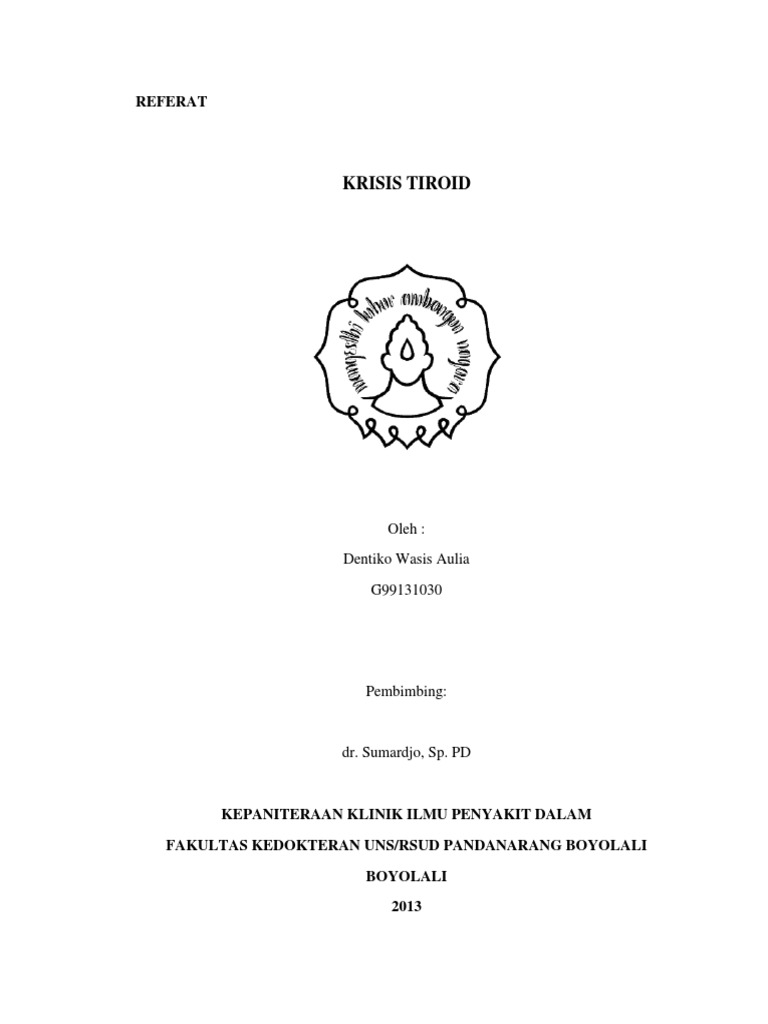 Penanganan Krisis Tiroid: Diagnosis dan Terapi | PDF