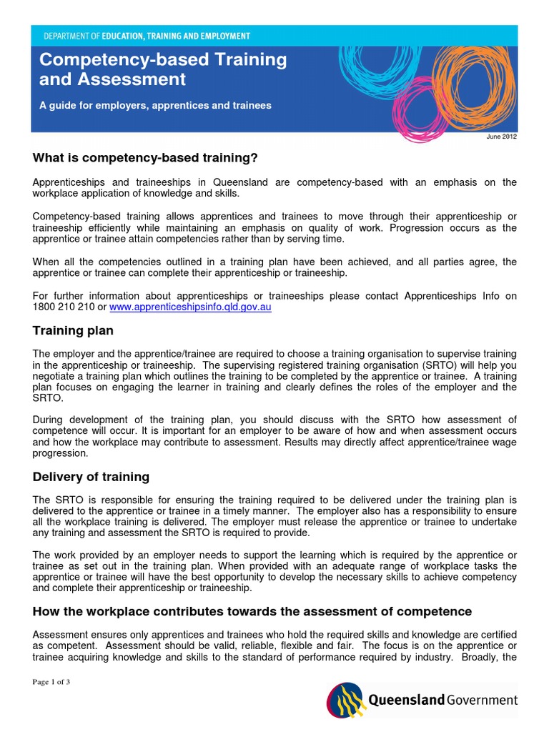 Competency Based Guide | PDF | Apprenticeship | Educational Assessment
