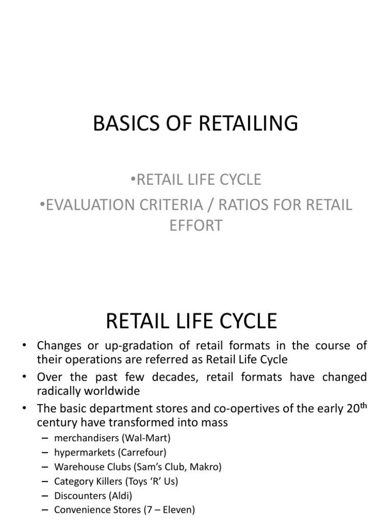 2 Basics of Retailing 2 | PDF | Retail | Revenue