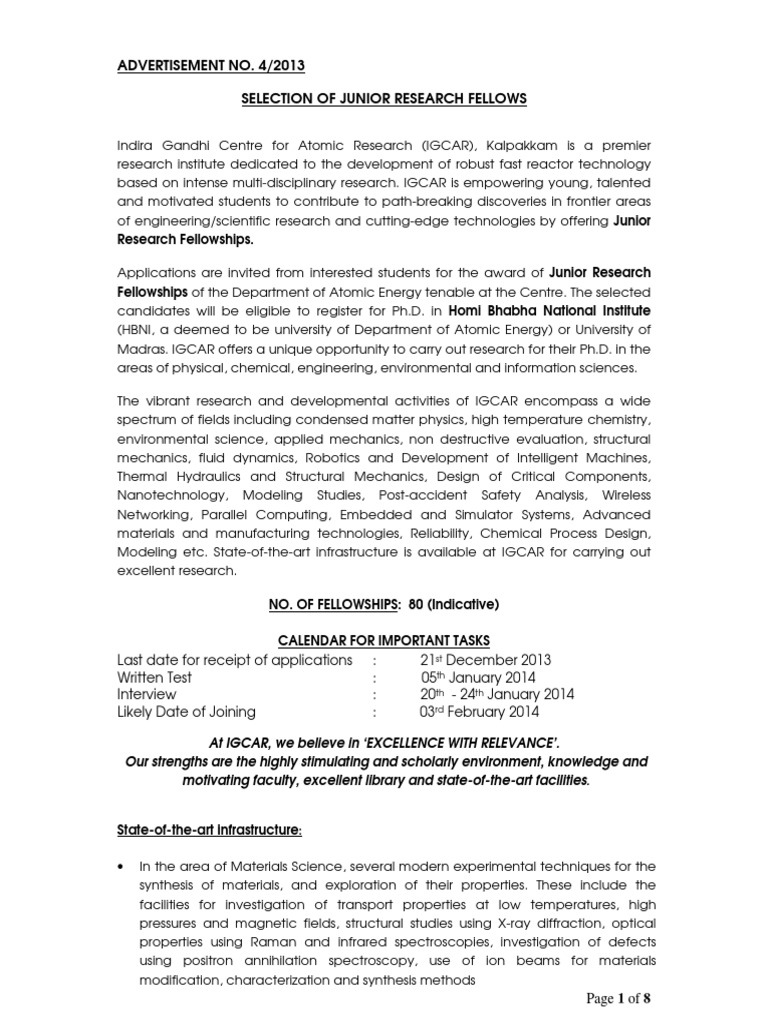 Indira Gandhi Centre Atomic Research Pdf Materials Science Mass Spectrometry 