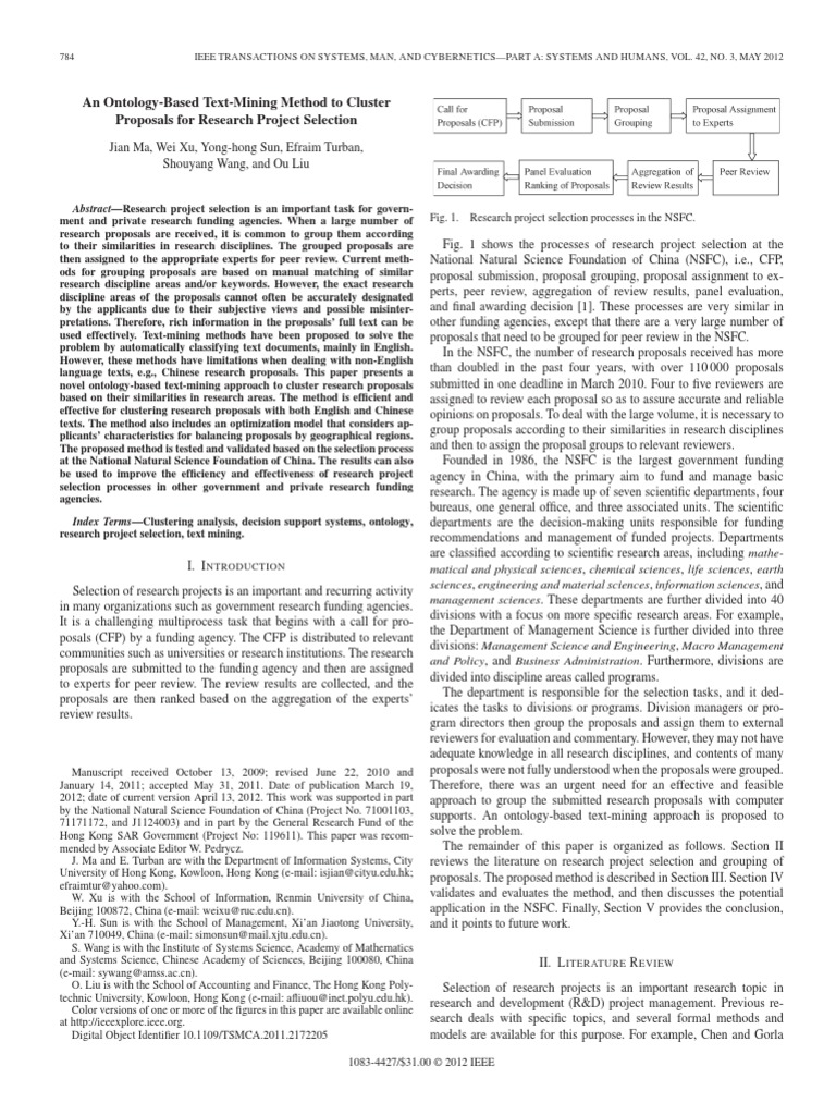 An Ontology-Based Text-Mining Method To Cluster Proposals For Research ... An Ontology-Based Text-Mining Method To Cluster Proposals For Research ...
