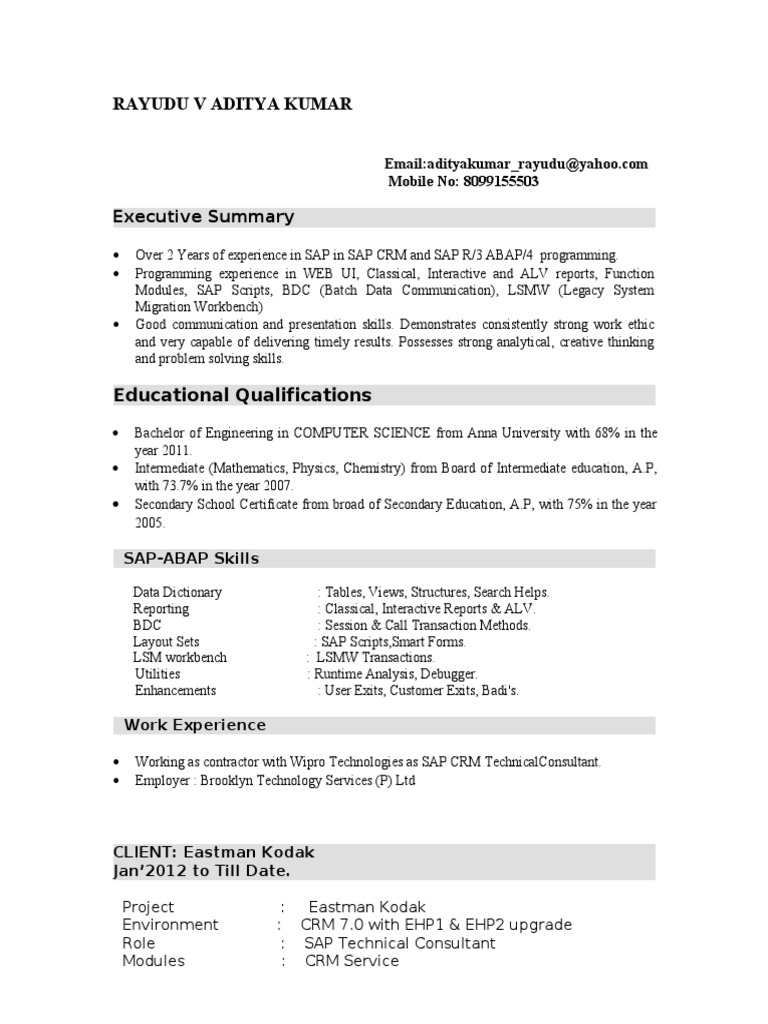 Aditya Sap CRM Abap | PDF | Computer Engineering | Computing