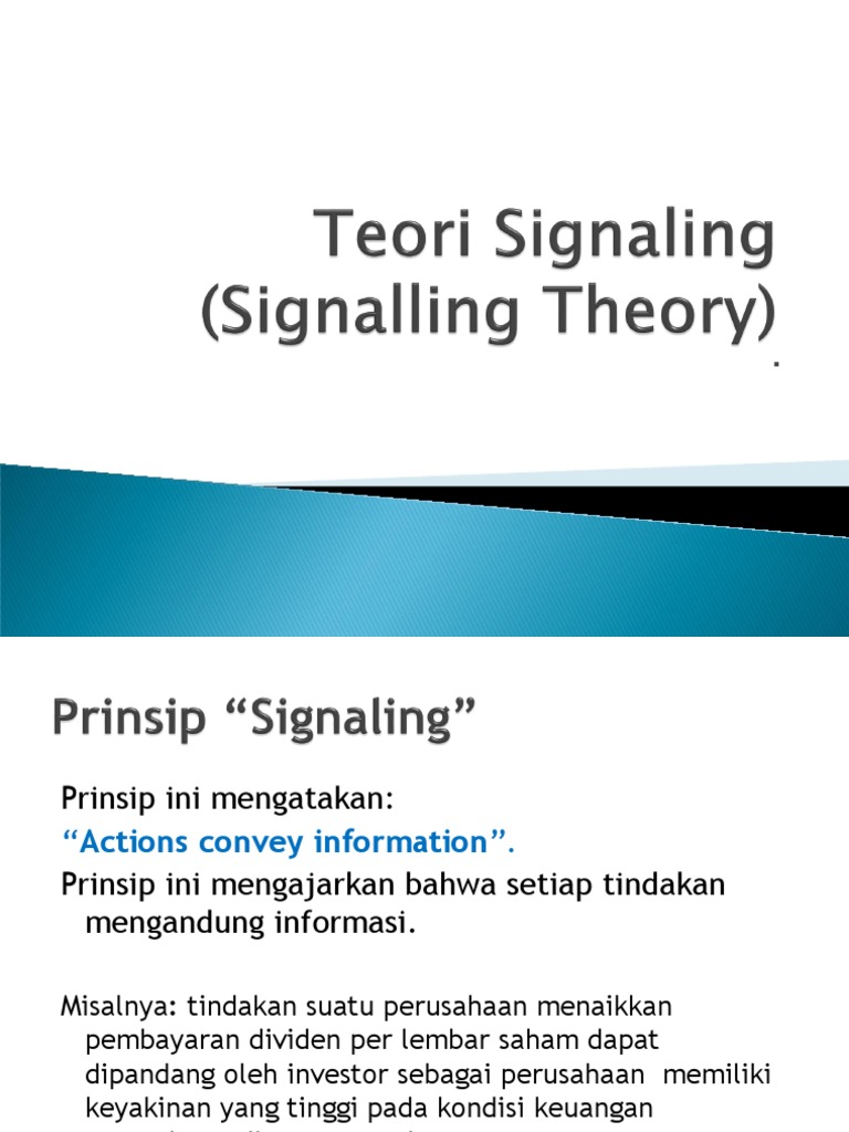 Teori Signaling Present