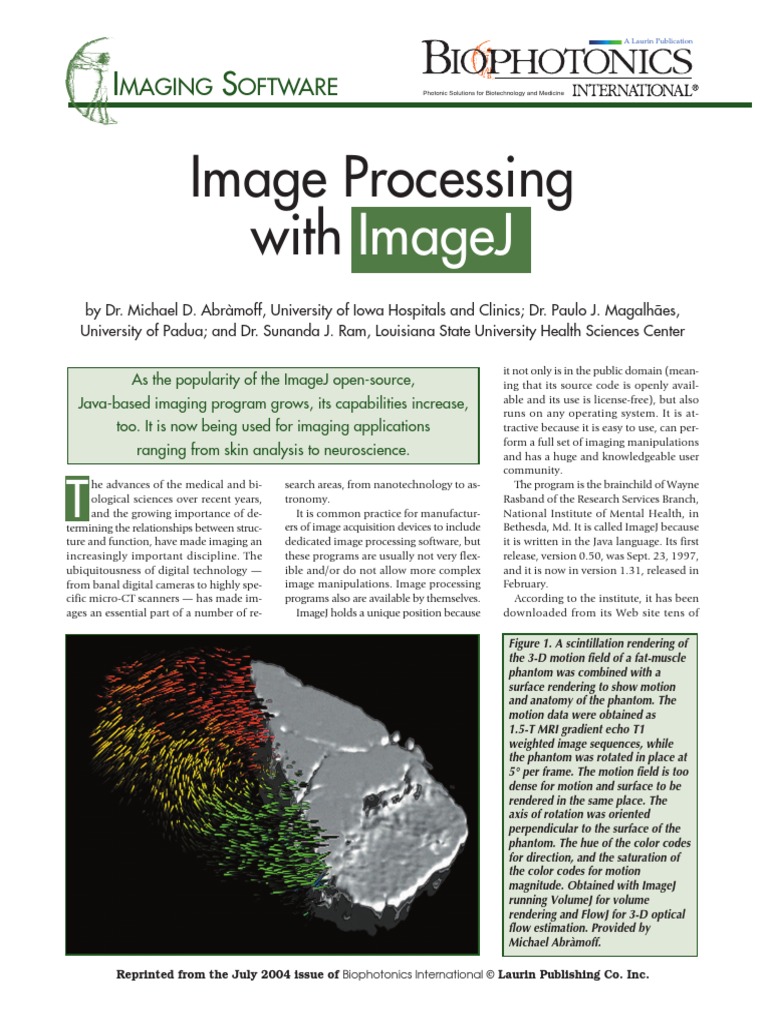 Image Processing With: Imagej | PDF | Computing | Software
