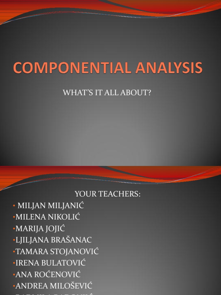 Componential Analysis | Semantics | Word