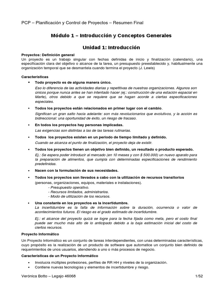 PCP - Resumen | PDF | Ingeniería de software | Software