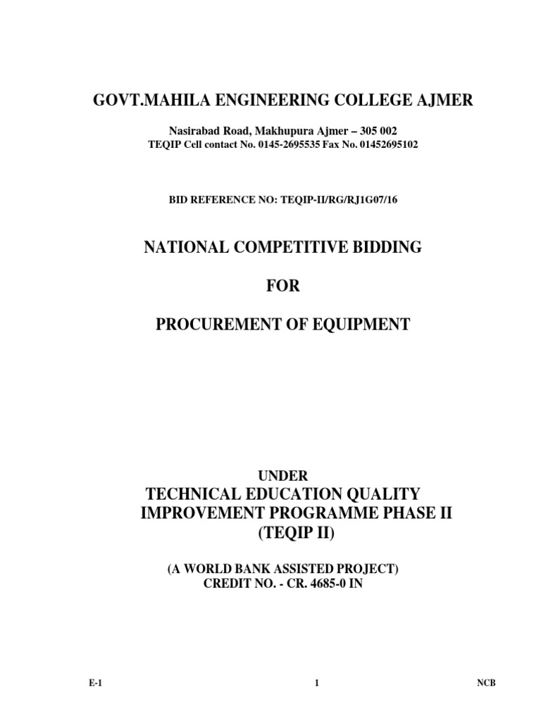 Em Lab Teqip Ii | PDF | Procurement | Specification (Technical Standard)