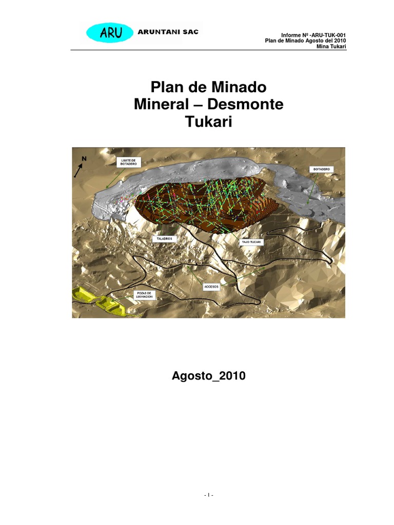 Plan de Minado Mina Tukari 2010 | PDF | Roca (geología) | glaciar