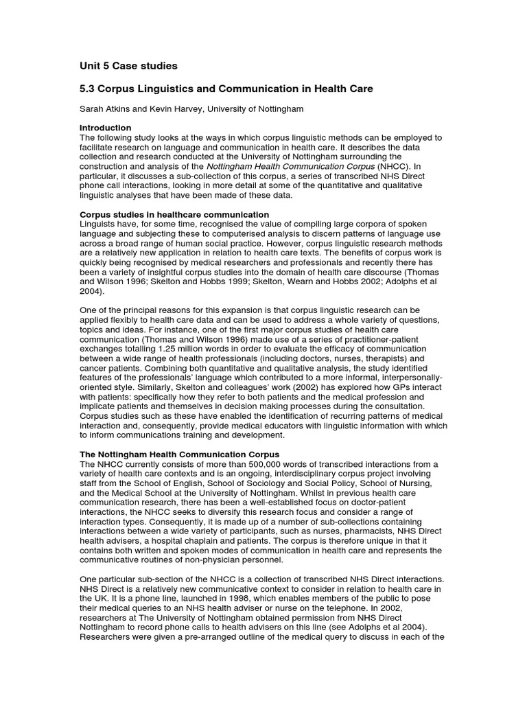 Using Vague Language in Healthcare | PDF | National Health Service ...