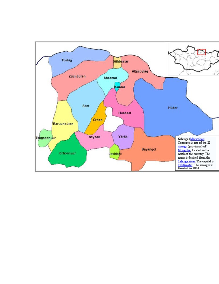 Selenge Province Overview | PDF