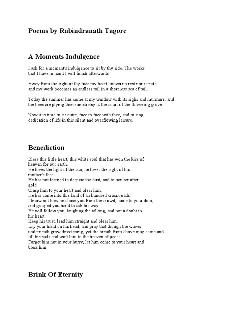 Poems by Rabindranath Tagore | PDF