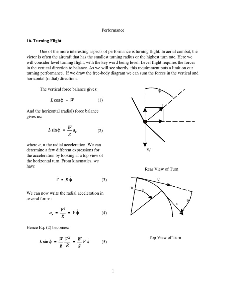 Turning Flight | PDF | Stall (Fluid Mechanics) | Drag (Physics)
