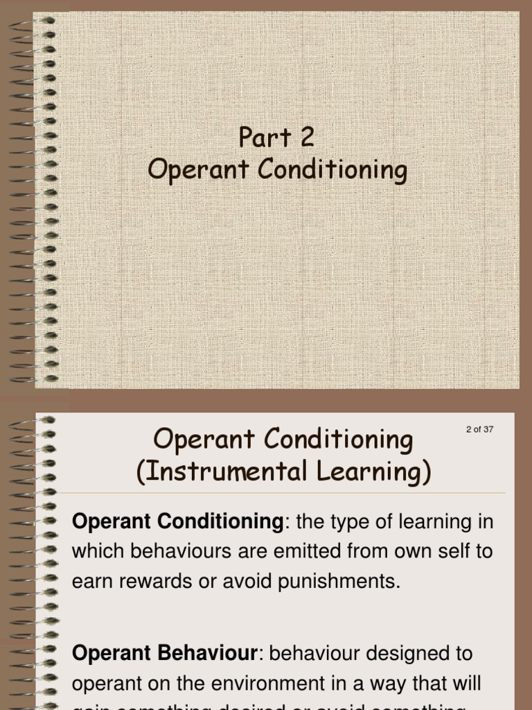 Operant Conditioning | PDF | Reinforcement | Ethology