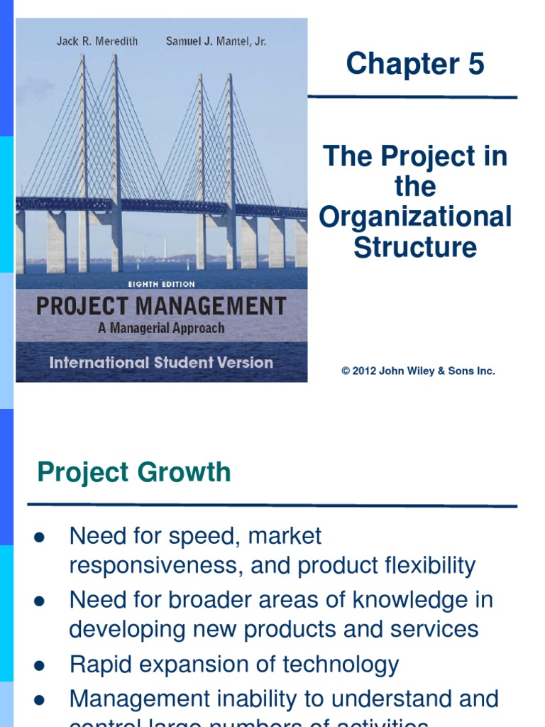 The Project in The Organizational Structure: © 2012 John Wiley & Sons ...
