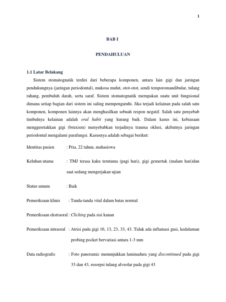 Parafungsi Dan Kelainan Jaringan Periodontal, Serta Kaitannya Dengan ...