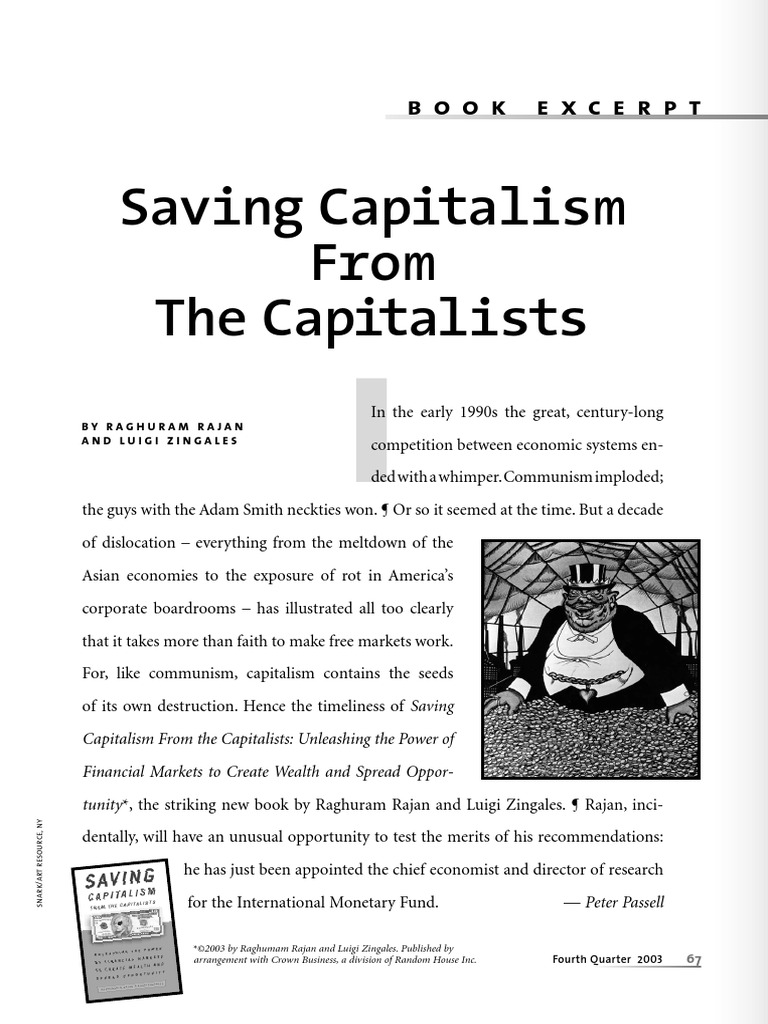 Save Capitalism From Capitalists | PDF | Capitalism | Bankruptcy