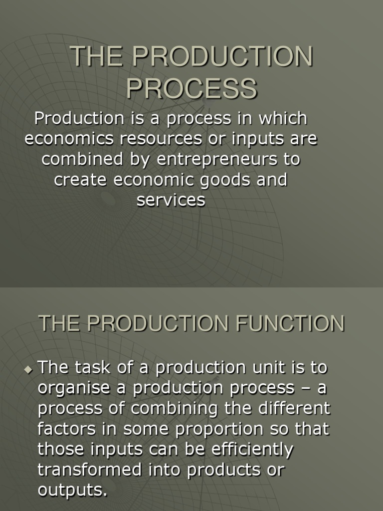The Production Process | PDF | Production Function | Labour Economics