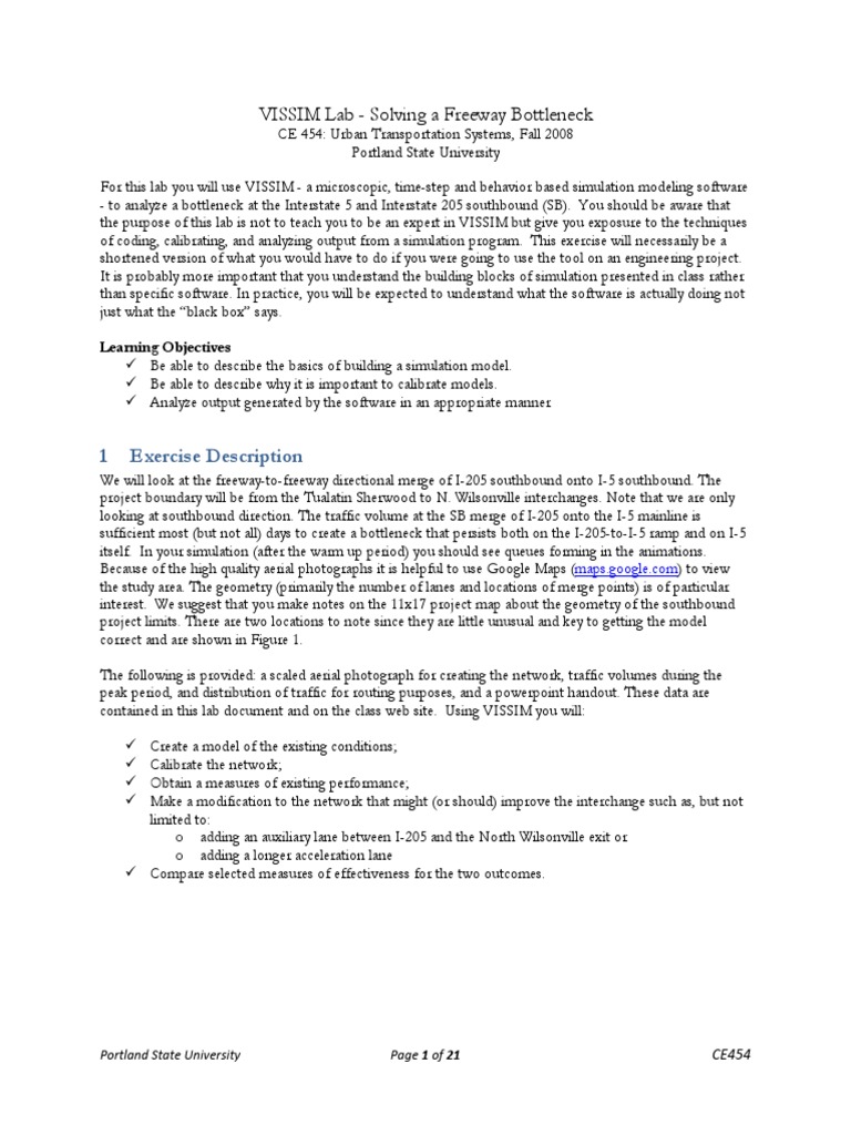 VISSIM Lab Assignment - Final | PDF | Computer Simulation | Icon ...