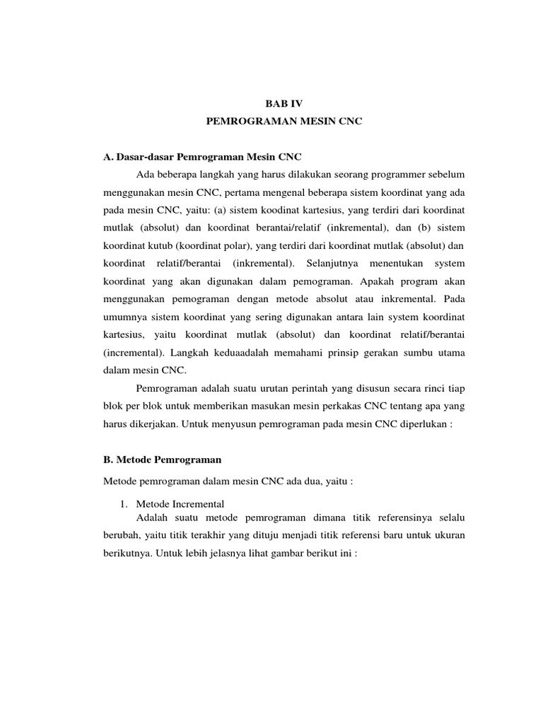 Panduan Pemrograman Mesin CNC | PDF