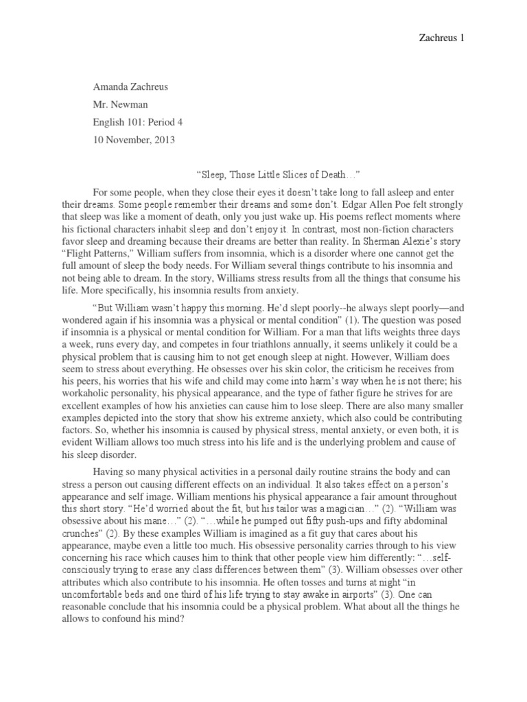 Flight Patterns | PDF | Insomnia | Sleep