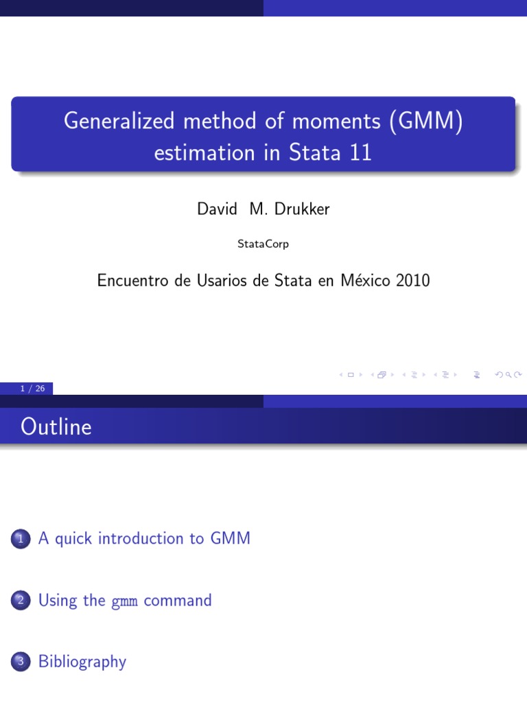 GMM Stata | PDF | Instrumental Variable | Ordinary Least Squares