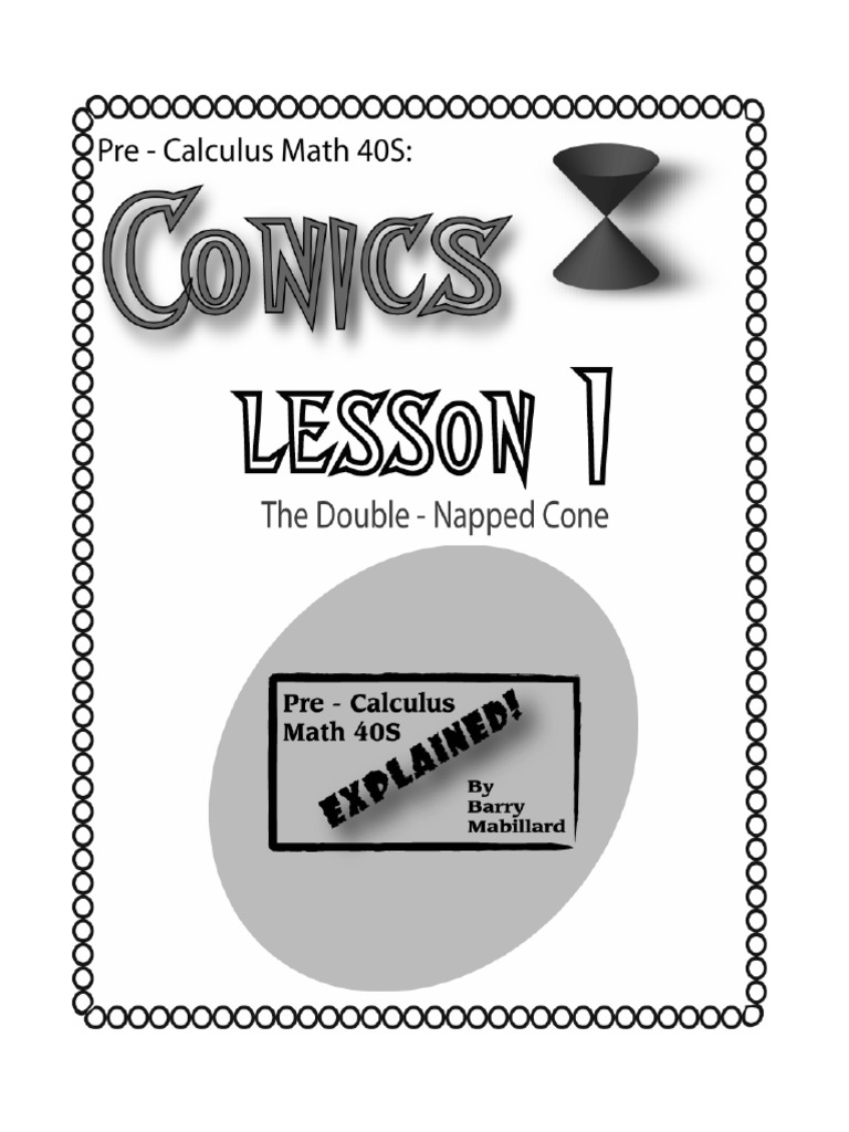 Precalculus Conics Overview | PDF | Circle | Differential Geometry