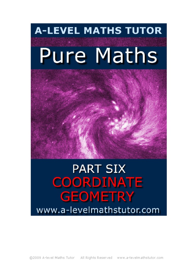 E-Book 'Pure Maths Part Six - Coordinate Geometry' From A-Level Maths ...