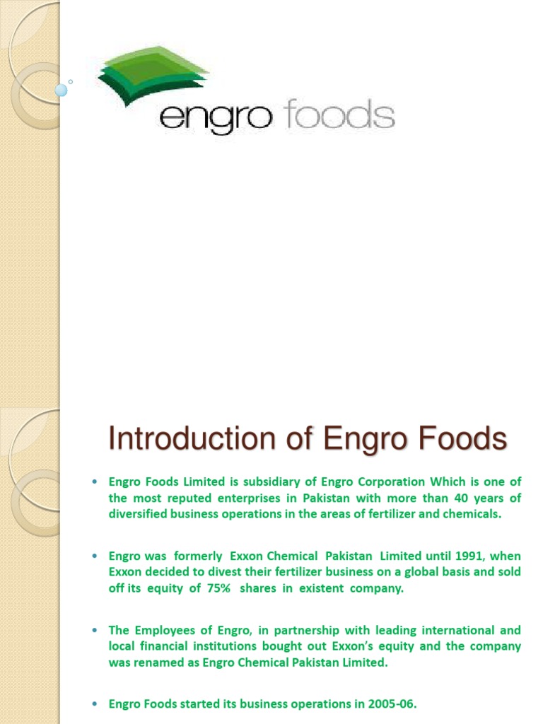 Engro Foods | Business | Foods | Free 30-day Trial | Scribd