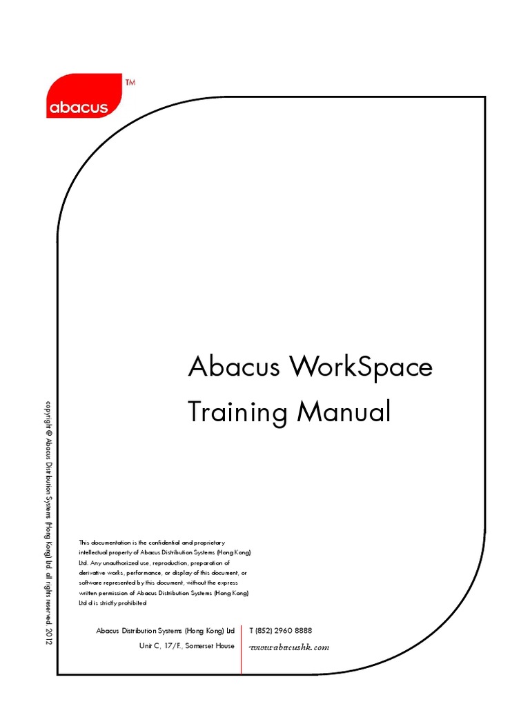 Abacus Workspace User Manual | PDF | Password | Icon (Computing)