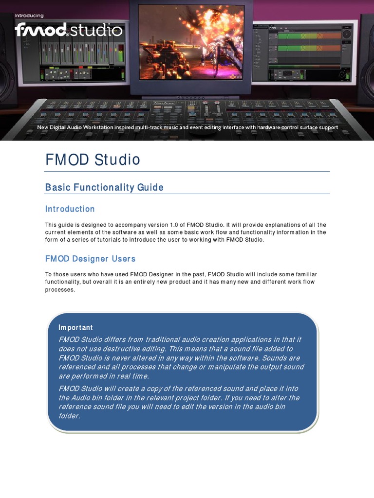 FMOD Studio User Manual PDF | PDF | Computer File | Software