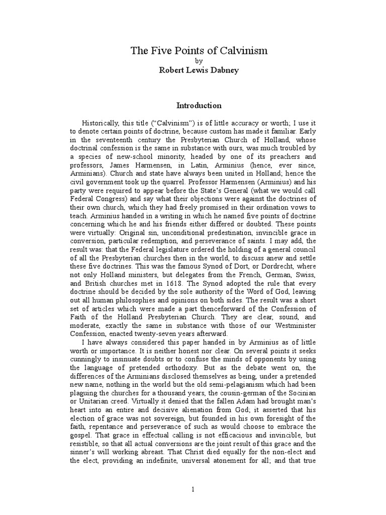 Understanding Calvinism's Five Points | PDF