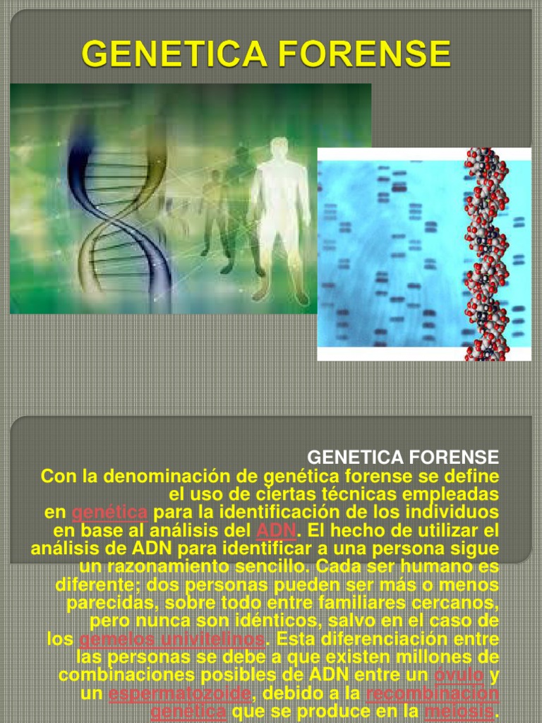 Genetica Forense | PDF | Ciencias de la vida | Biología