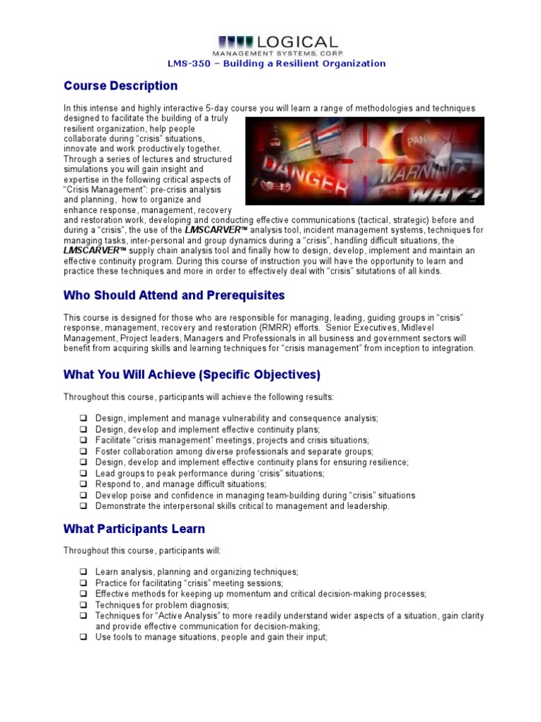 Crisis Management for Leaders | PDF | Crisis Management | Simulation