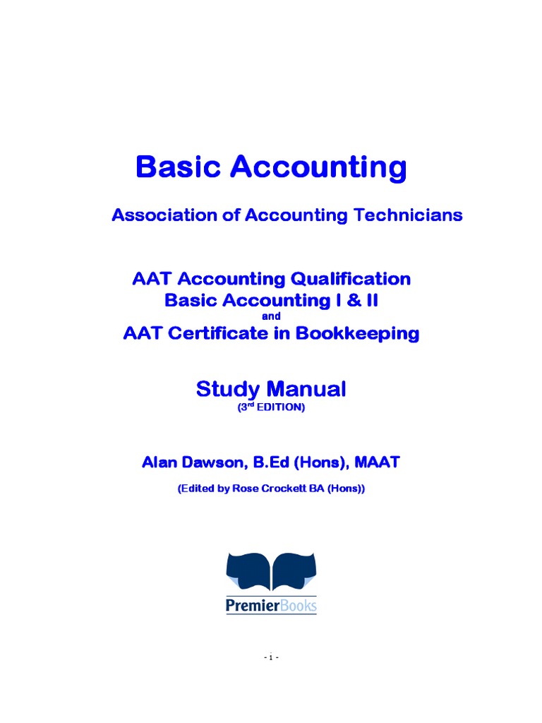 Basic Accounting Study Manual - 03.01.13 | PDF | Bookkeeping | Sole ...