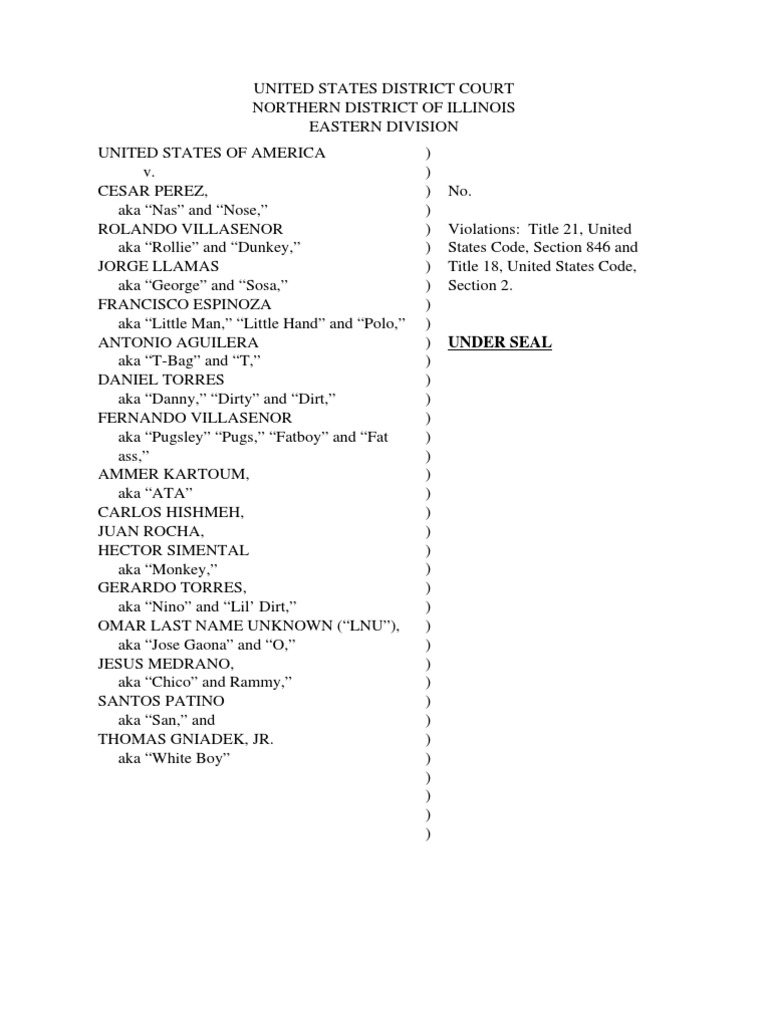 Rolando Villasenor Drug Conspiracy Case | PDF | Conspiracy (Criminal ...