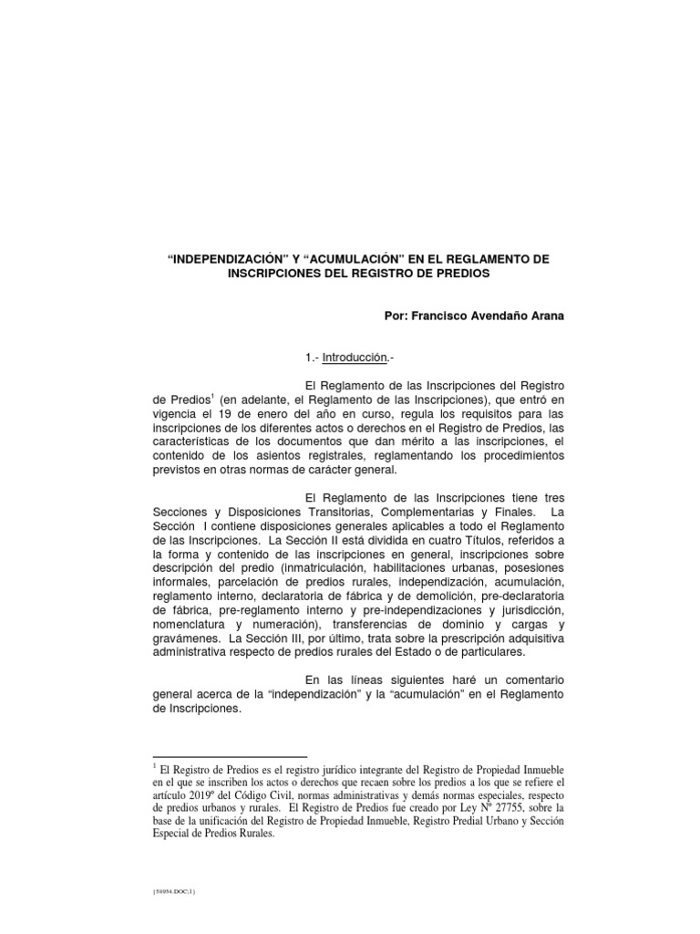 15 - Independizacion y Acumulacion | PDF | Propiedad | Bienes de ...