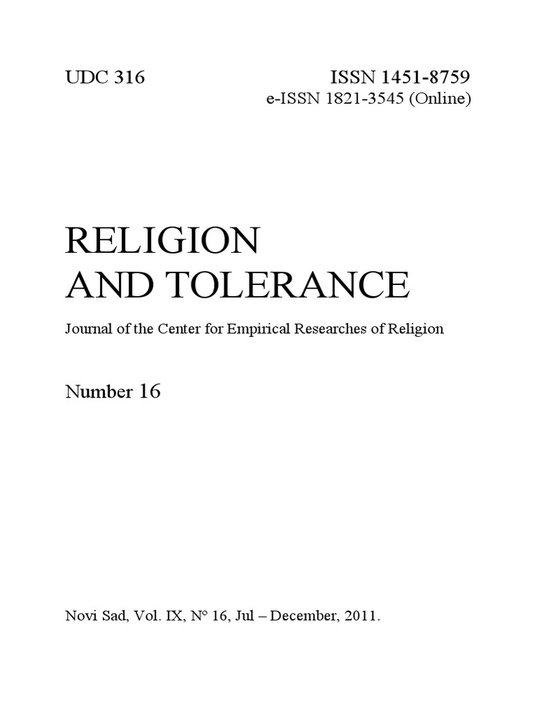 Religija I Tolerancija 16 | PDF