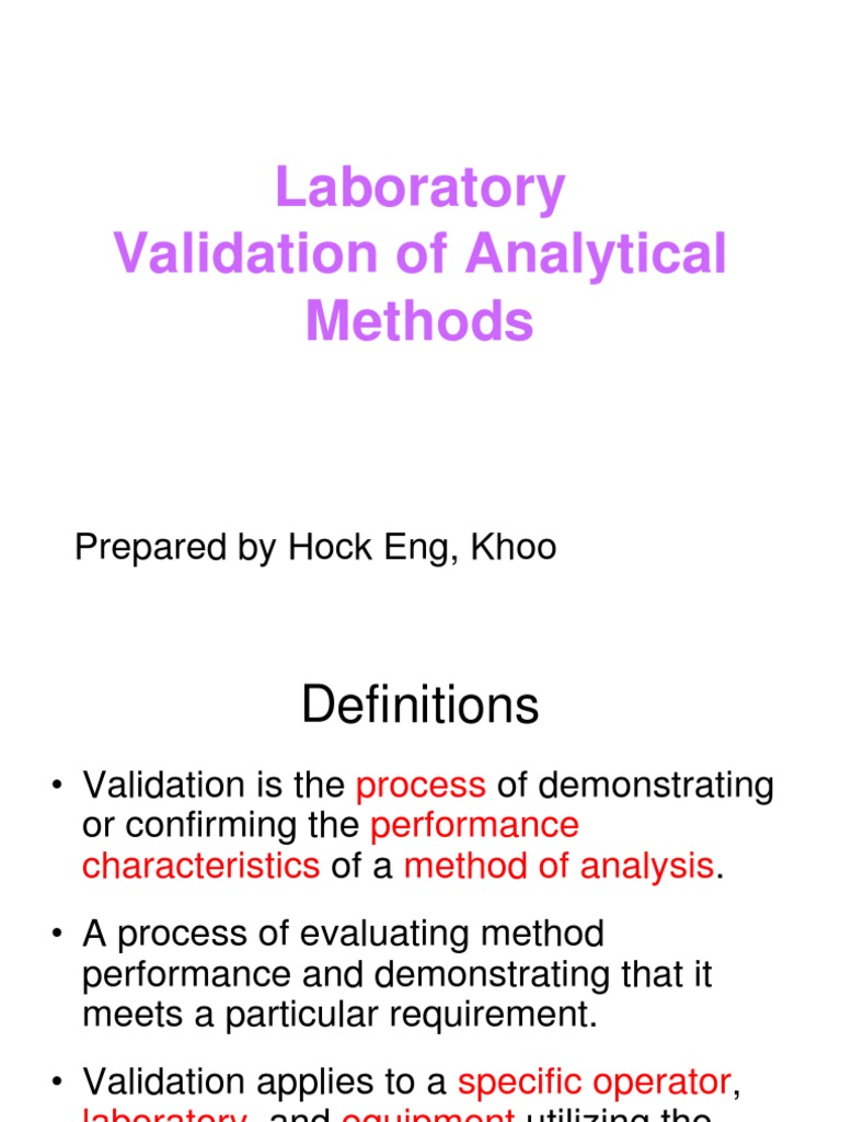 Single Laboratory Validation | PDF | Standard Deviation | Accuracy And ...