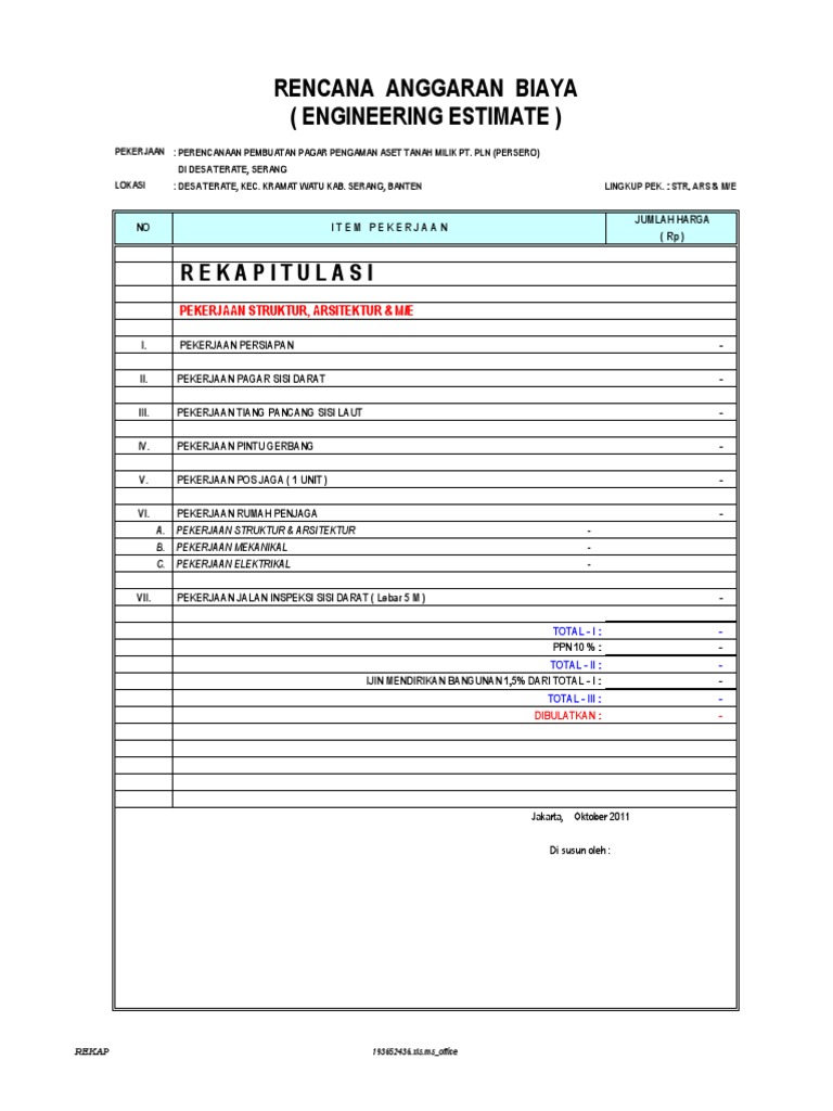 Volume Projek Pagar | PDF