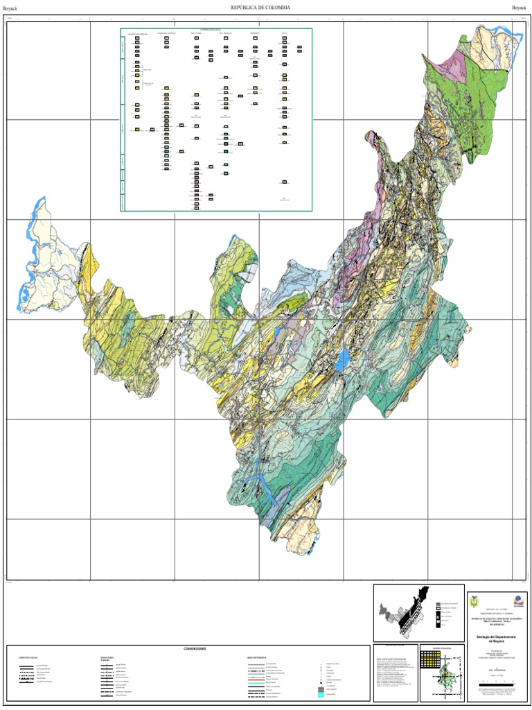 Mapa Geologico de Boyaca | Geología estructural | Geología
