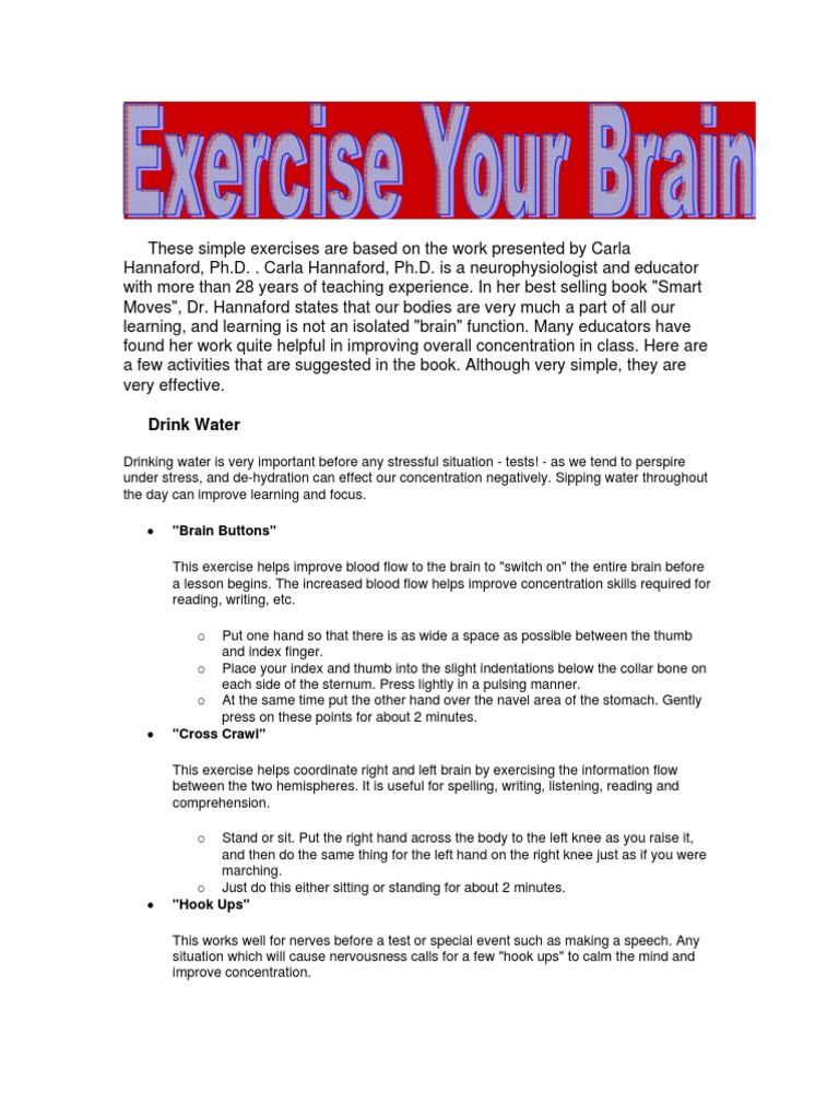 Brain Exercises | Physical Exercise | Brain