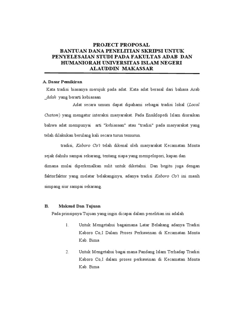 Contoh Proposal Permintaan Dana Aspirasi - Riset Contoh Proposal Permintaan Dana Aspirasi - Riset