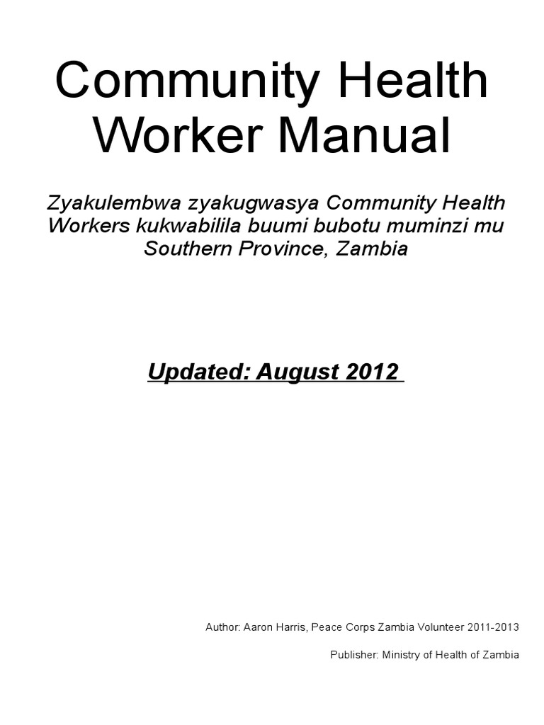 Community Health Worker Guide Zambia | PDF