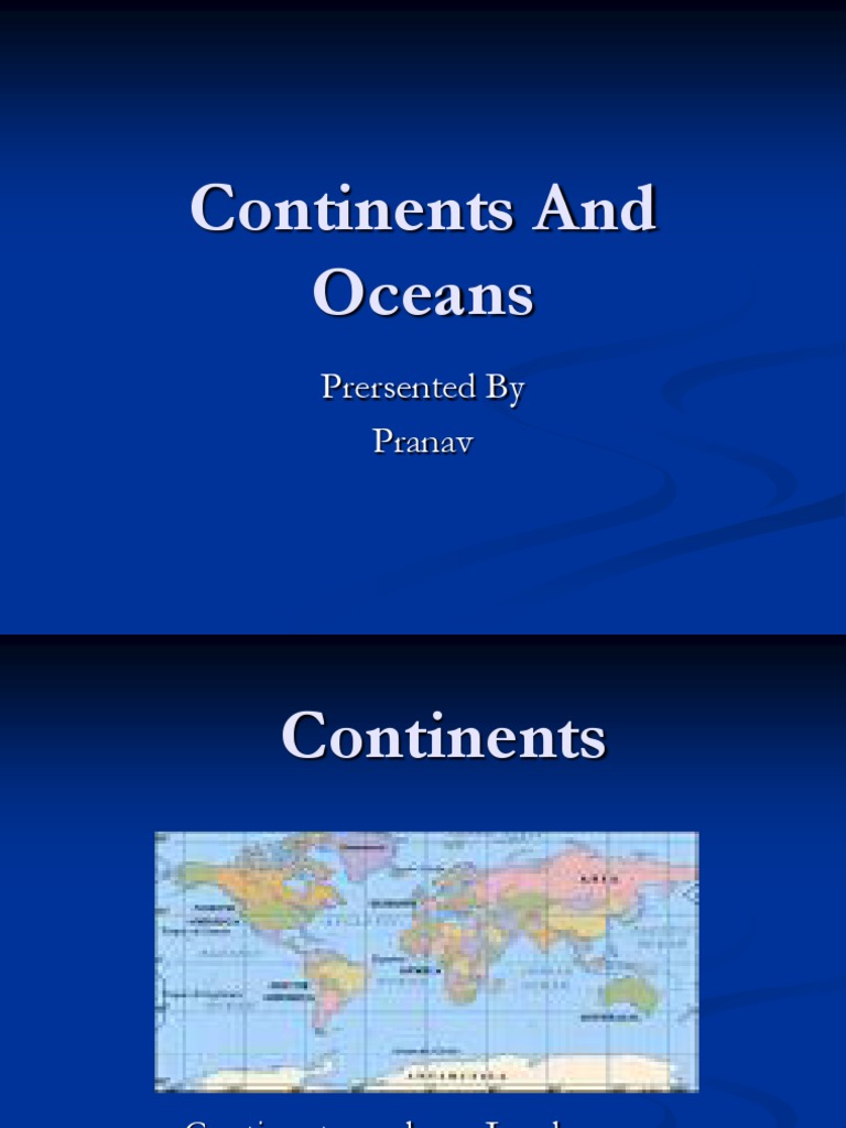 Continents and Oceans 4th STD | PDF | Home & Garden | Science & Mathematics