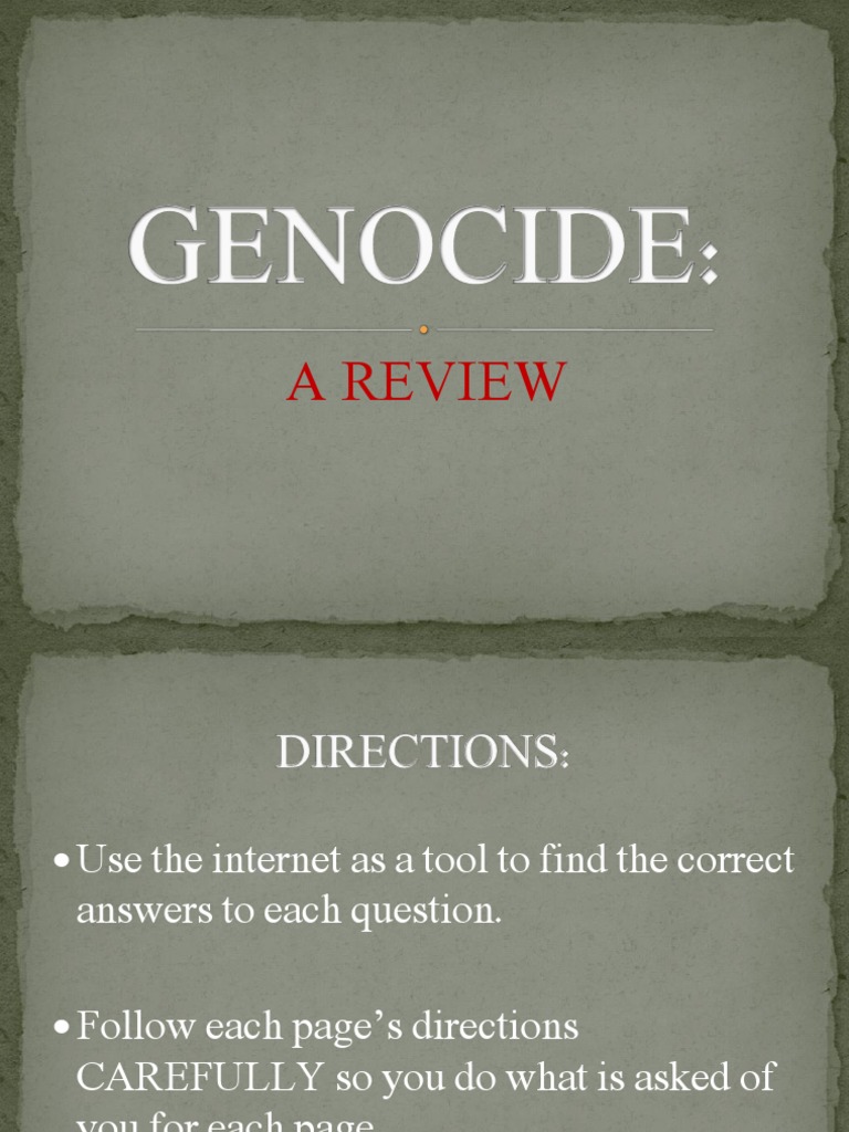 Genocide Review - Edct 2030 | PDF | Rwandan Genocide | Hutu
