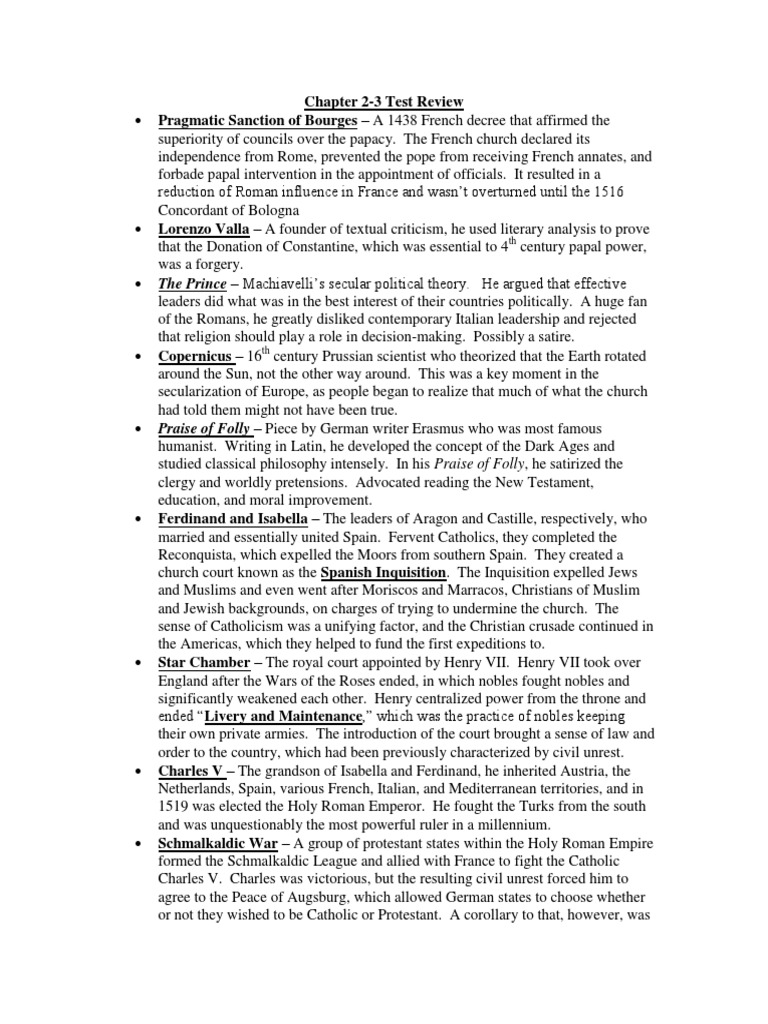 Chapter 2-3 Guide | PDF | Holy Roman Empire | Catholic Church