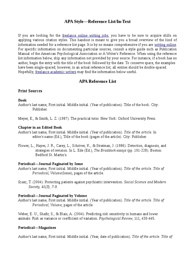 Format Penulisan Cara APA (APA Style) | Apa Style | Citation